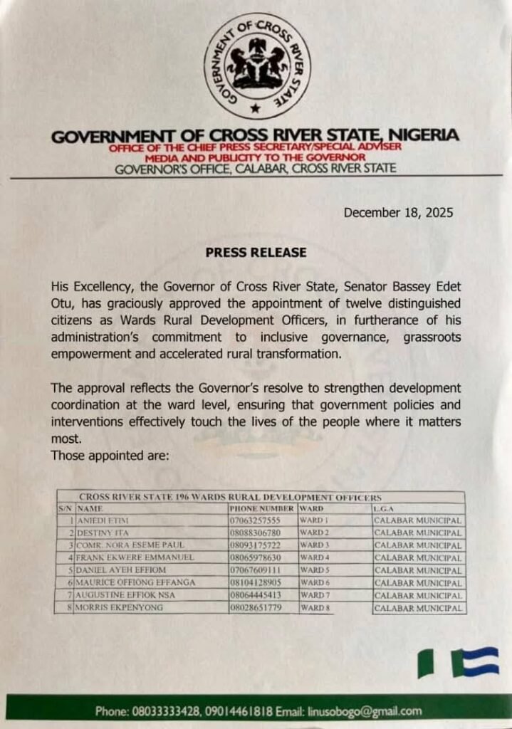 Otu appoints 196 Wards Rural Development Officers – Converseer